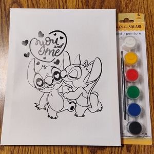 Other | Stitch And Angel Stretched Canvas 8x1 Paint At Home Art Project ...